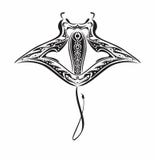Manta Ray, tribal tattoo stock vector. Illustration of drawing - 19740780