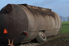 Manure Tank On Dairy Farm Aerial View Detail Stock Images - Image: 15400014