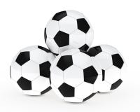 Many Footballs Soccer Balls Different Sizes Beach Sand Stock Image ...