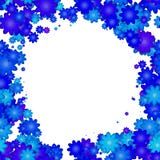 Color Azul Floral Ornamental Del Marco Redondo Fotografía de archivo ...