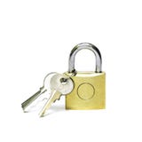 Gold Master Key On White Stock Image - Image: 9420771