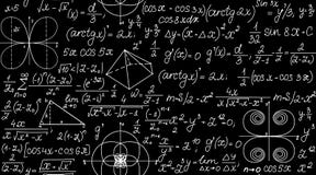 Vector Math Endless Pattern With Formulas, Figures And Handwritten ...