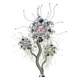 Mechanical Flower. Steampunk Style. Stock Illustration - Image: 9463361