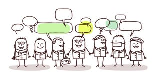 Cartoon Man Squeezed Between Two Walls Stock Illustration - Image: 65269881