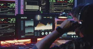 Computer Hacker Using His Computer Stock Video - Video of hacker ...