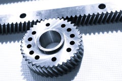 Titanium gear mechanics stock photo. Image of dimensional - 5429864