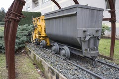 Mine Railway In Undergroud. Modern Coal Mine . Real Underground Post ...