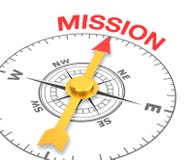 Mission On A Compass Stock Photo - Image: 29630220