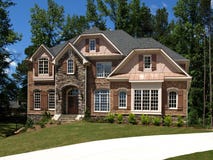 Model Luxury Home Exterior Side View Columns Stock Photo 9744553 - Megapixl