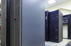 Network Switch And Ethernet Cables In Rack Cabinet Stock Photo - Image ...