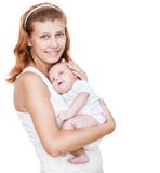 Mother an baby in bed stock photo. Image of play, parent - 3986150