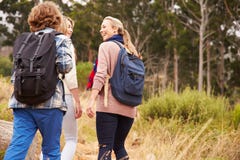 Kids Exploring Nature Trail Stock Image - Image of wooded, preserve ...