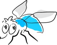 Mouche drôle illustration de vecteur. Image du drôle, mouche - 7036281