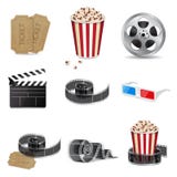 Cinema Symbols Set Stock Images - Image: 20541154