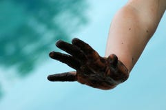 Hands With Healing Mud Stock Photos - Image: 34150483