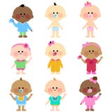 Multicultural Babies Illustration Stock Vector - Illustration of babies ...