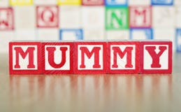 Mummy Word Mean Mum Parenthood And Children Stock Illustration - Image ...