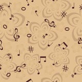 Abstract Summer Background With Music Notes And A Treble Clef Stock ...
