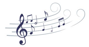 Stylized music notes. stock vector. Illustration of logo - 91134808