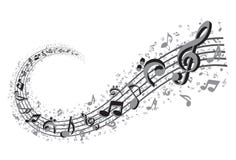 Music swirl stock vector. Illustration of white, crotchets - 35366872