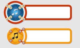 Music Notes Border. Musical Background. Music Round Shape Frame Stock ...