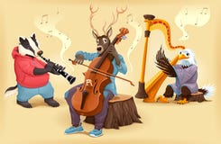 Cartoon animals band stock vector. Image of performance - 32487063