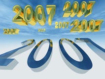 Happy New Year 2007 stock illustration. Illustration of year - 1449415