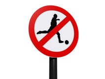 No Soccer Or Football Sign, Stock Illustration - Illustration of active ...
