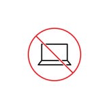 No Use Laptop, sign stock vector. Illustration of restriction - 17943056