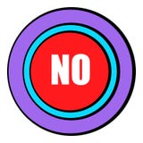 Red no button stock illustration. Image of icon, button - 10058789