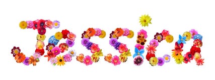 Nombre De Jessica Que Pone Letras A Las Mallas Rosadas Ilustración del ...