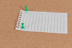 Paper Note On The Pin Board Stock Photo - Image: 18085088