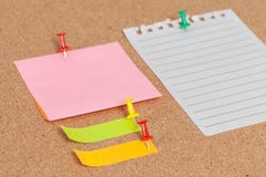 Paper Note On The Pin Board Royalty Free Stock Photos - Image: 18085088