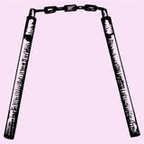 Nunchaku Stock Illustrations – 206 Nunchaku Stock Illustrations ...