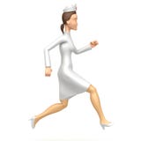 Cartoon nurse - running stock illustration. Illustration of walk - 29302001
