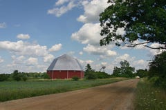 Red Vermont octagonal barn stock image. Image of agriculture - 31577389