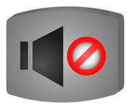 Red sound off button stock illustration. Image of icon - 10058766