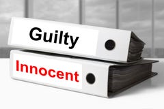 Guilty Vs Innocent Pyramid Balls Decision Verdict Judgment Stock ...