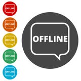 Online Offline Chat, Support, Help Icon Stock Illustration ...