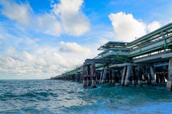 Freight Ship At Pipeline Jetty Stock Photo - Image of bulk, barge: 23735212