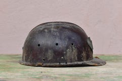 Vintage miner's helmet stock image. Image of helmet, lamp - 4132537
