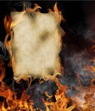 Paper With Fire Flames Royalty Free Stock Images - Image: 26388749