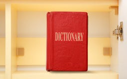 Red Dictionary stock photo. Image of heavy, isolated - 81074116