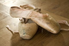 Worn Out Pointe Shoes stock photo. Image of black, worn - 10920514