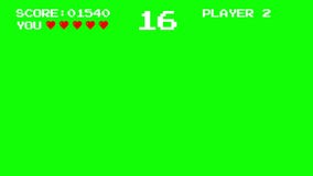 Old Video Game Arcade Screen Green Screen Background Stock Footage ...