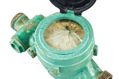 Old water meter stock image. Image of concrete, flow - 24346657