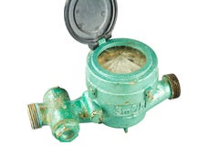 Old water meter stock image. Image of concrete, flow - 24346657