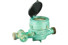 Old water meter stock image. Image of concrete, flow - 24346657