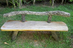 Old Wooden Bench In Garden Stock Images - Image: 34610824