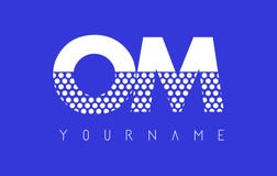 Blue om symbol stock vector. Illustration of nepal, orient - 16033199